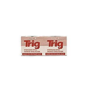 Treet Trig Silver Edge Stainless Steel Double Edge Shaving Blade Pack of 200 - For All Safety Razor Types