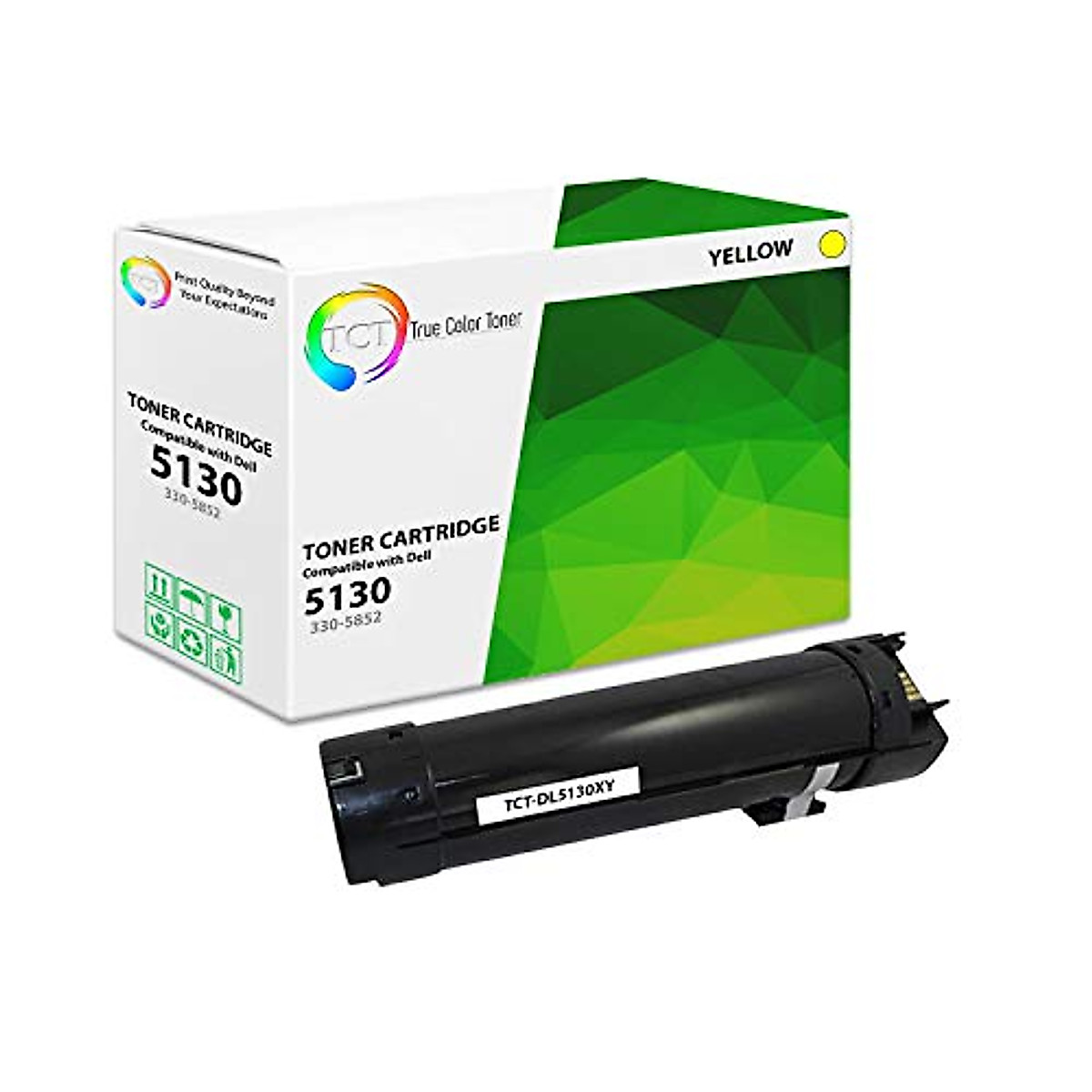 TCT Premium Compatible High Yield Toner Cartridge Replacement for Dell 5130CDN Printers (Black 330-5846, Cyan 330-5850, Magenta 330-5843, Yellow 330-5852) - 4 Pack
