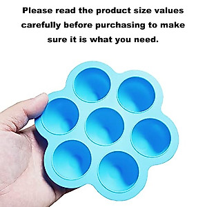 CHuangQi 2pcs Silicone Egg Bites Molds for 5, 6, 8 qt Instant Cooker, Pressure Cooker, Food Storage Container with Lid & Freezer Tray (6.3x5.7x1.4in)