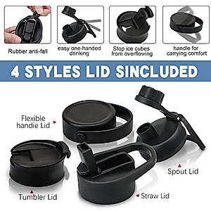 Mom Birthday Gifts from Daughter - 24oz Insulated Stainless Steel Water Bottle - Mother's Day, Christmas, Retirement - BPA-Free With Straws and Brush - Hand Wash Only