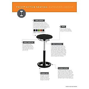 Safco Products Twixt Active Seating, Black