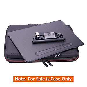 LTGEM Tablet Case for Wacom Intuos Medium Bluetooth Graphics Drawing Tablet fits Model # CTL6100 - Hard Protective Cases for Travel and Home Storage