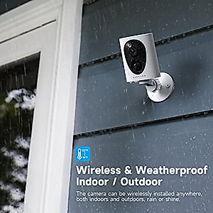 VIRTAVO Security Cameras Wireless Outdoor, Battery Powered Starlight Color Night Vision Weatherproof, Surveillance WiFi Home Camera Outside, AI Motion Detection, Compatible with Alexa,SD/Cloud Storage