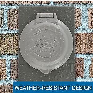 Conntek 80601-GYBX 30 Amps 125/250 Volts Power Inlet Box, For Generators Up to 7,500 Watts, Grey Cap