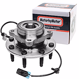 MotorbyMotor 515058 Front Wheel Bearing & Hub Assembly 4WD with 8 Lugs ABS Fits for Chevy Silverado 1500 2500 3500 Avalanche Suburban 2500, GMC Sierra 1500 2500 3500 Yukon XL, Hummer H2