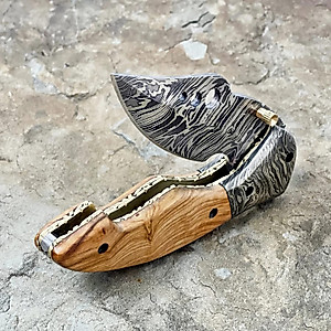 Personalized Engraved Pocket Knife With Wood Handle - 7.5" Handmade Gift Folding Knife For Men With Leather Sheath - Ideal Gift for Any Occasion, Especially as a Birthday or Father's Day Gift