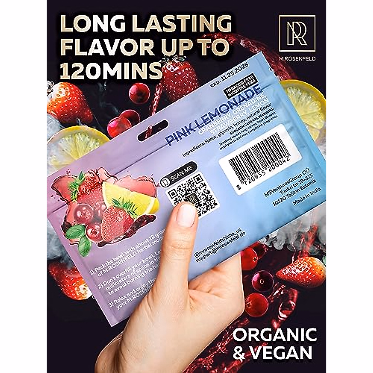 Pink Lemonade Shisha Hookah Flavors Nicotine Free Herbal - 3.5 ounce - 100 Gram Hookah Shisha Tobacco Free Hookah Tobacco & Nicotine Free Shisha - Shisha Hookah Flavors (Pack of 1)