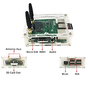 2024 Upgraded Duplex DMR Hotspot WLAN Ethernet Port Assembled Radio Station WiFi Digital Voice Modem Support DMR Dstar YSF P25 Fusion Antenna Raspbery P Model 2B Two Colors OLED 2 TimeSlots