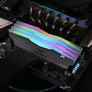 TEAMGROUP T-Force Delta RGB DDR4 16GB (2x8GB) 3000MHz (PC4-24000) CL16 Desktop Memory Module Ram - White - TF4D416G3000HC16CDC01