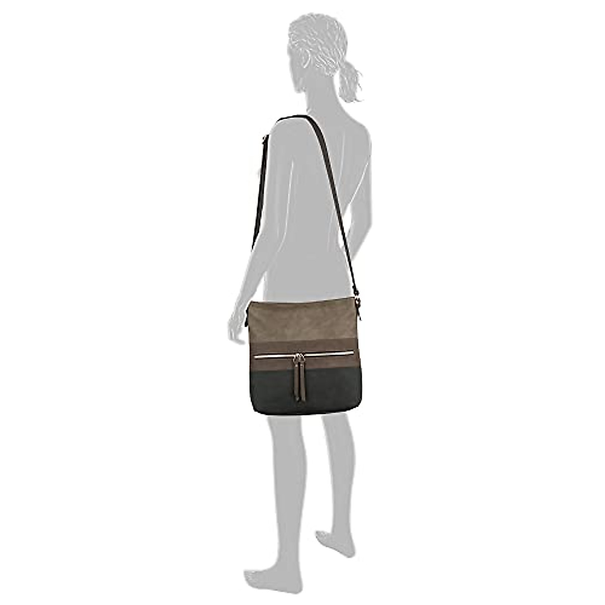 TOM TAILOR Shoulder Bag, Mixed Grey