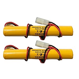(2 Pack) Exit Sign Emergency Light 211003-2 Unitech Lithonia 2110032 OSI OSA017AA 2.4v 600mAh Ni-CD Battery Pack Replacement for