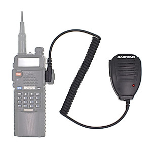 2 Pack BAOFENG Speaker Mic for UV-5R,BF-888S,UV-5R Plus,UV-5R Plus,UV-5R E Plus,UV-5R B,UV-B5,UV-82,UV-82L, 2 Pin Shoulder Microphone with a Strong Clip