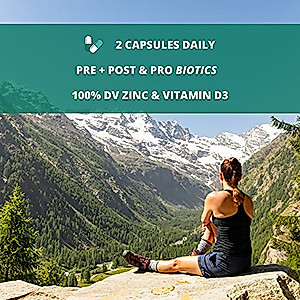 Garden of Life Dr. Formulated Probiotics Platinum Series Restore Immune with Zinc and Vitamin D - 200 Billion CFU Guaranteed, Prebiotic Postbiotic Probiotic for Digestion, Immune Support, 28 Capsules