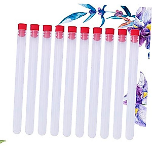CORHAD 10 Pcs Needle Organizer Craft Storage Containers Clear Jar Bottles for Needles Storage Sewing Needle Case Tube Gummy Container with Lid Transparent Dispenser Test Tubes with Lids