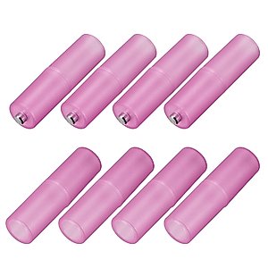uxcell AAA to AA Battery Adapter Battery Converter Cases Holder Shell with Metal Contacts on One Bottom Purple 8 Pcs
