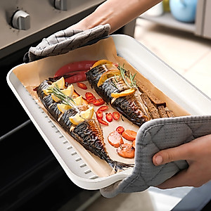 Pots and Pans Set - Caannasweis Nonstick Granite Stone Cookware Sets, Induction casseroles & Saucepan & Frying Pans for Cooking, PFOS PFOA Free, Grill Plate Gray