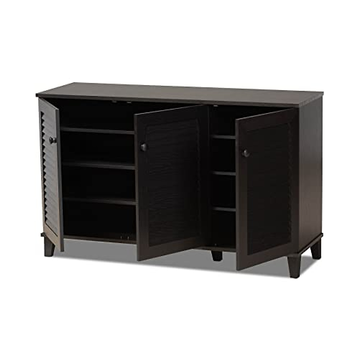 Baxton Studio Warren Shoe-Storage Cabinet, Espresso