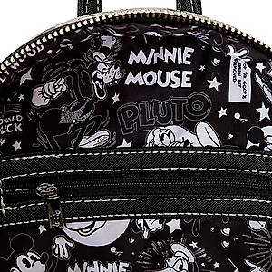 Loungefly Disney 100: Black and White Vault Mini-Backpack, Amazon Exclusive