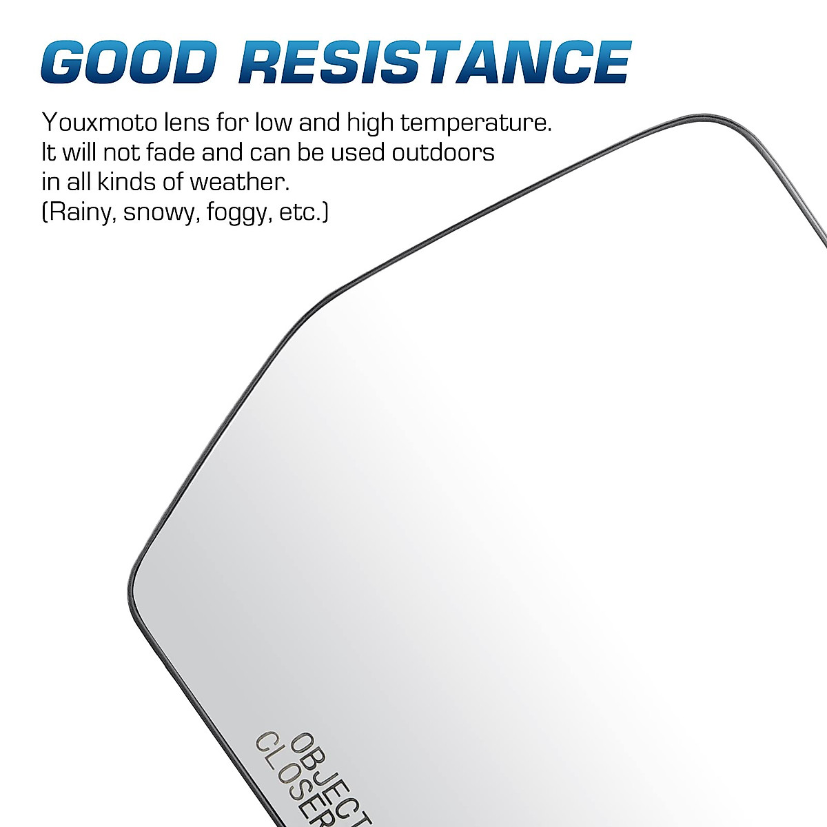 Youxmoto Driver Left and Passenger Right Side Heated Mirrors Glass Replacement, Fit for Ford F150 2011 2012 2013 2014 Side View Mirror Glass with Rear Holder, Fit for BL3Z-17K707-E + 4L3Z-17K707-DA