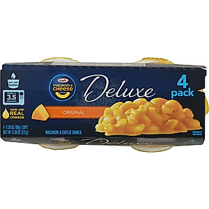 Kraft Deluxe Original Easy Microwavable Macaroni and Cheese Cups (4 ct Pack, 2.39 oz Cups)
