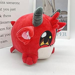 Shontay Emotional Support Demon Plush Toy,Red Demon Plushies for Children,3D Cartoon Halloween Emotional Demon Party Decoration Props Gift.
