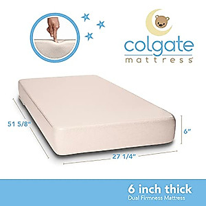 Colgate Mattress EcoClassica III Eco-Friendlier Crib Mattress - Dual-Firmness Infant and Toddler Mattress with Thick, Sustainable Foam and Certified Organic Cotton Cover