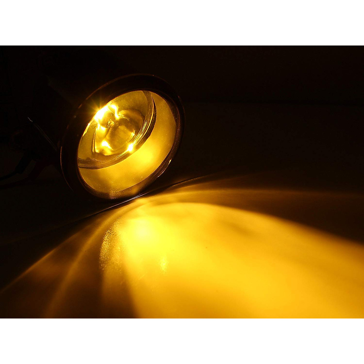 iJDMTOY Pair Selective Yellow Lens Fog Light Lamp Assemblies w/ 55W H11 Halogen Bulbs Compatible with Acura Honda, Compatible with Ford, Compatible WithNissan Subaru Suzuki etc