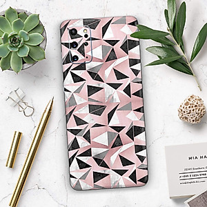 DesignSkinz Karamfila Marble & Rose Gold v13 Protective Vinyl Decal Wrap Skin Cover Compatible with The Samsung Galaxy S20 (Screen Trim & Back Glass Skin)