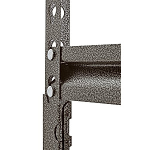 Muscle Rack UR482472PB5PAZ-SV Silver Vein Steel Storage Rack, 5 Adjustable Shelves, 4000 lb. Capacity, 72" Height x 48" Width x 24" Depth