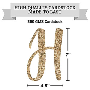 Pre-strung Welcome Home Banner - No DIY - Gold Glitter Script Welcome Home Banner - Pre-strung on 6 ft Strand - Housewarming, Homecoming, & Military Return Party Decorations. Did We Mention No DIY