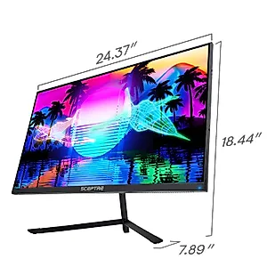 Sceptre 27-inch FHD 1080p IPS LED Gaming Monitor 1ms HDMI x3 DisplayPort up to 144Hz AMD FreeSync Premium Build-in Speakers, Edgeless Machine Black (E275B-FPN168)
