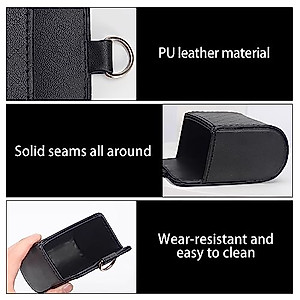 Fogfar 1 PC Car Air Vent Storage Bag, Car Leather Multi-functional Box, Used for Mobile Phones, Key Racks, Sunglasses Storage Boxes, Suitable for Most Cars (Beige)