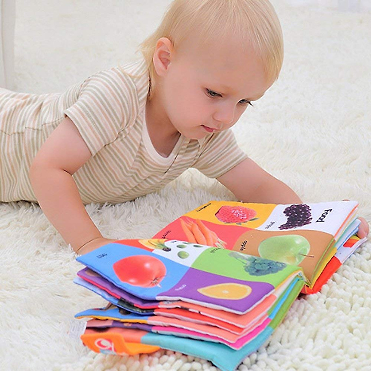 MAMMA Kiddie Baby Soft Activity Book, My First Word Book, Best cloth book, baby encyclopedia, holds up in the wash