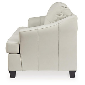 Signature Design by Ashley Genoa Modern Leather Match Sofa, White