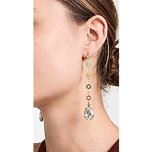 Venessa Arizaga Women's Rainbow Garden Earrings, Gold, One Size