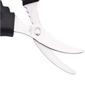 ZHU YU CHUN 6 Pcs Seafood Scissors for Kitchen Seafood Fish Crab Shrimp Lobster Scissors, Black