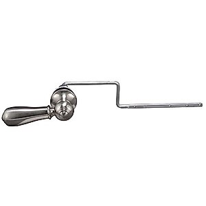 Plumb Pak PP836-71BNL Universal Fit Toilet Handle Tank Flush Lever, Decorative Faucet Style for Front, Side, or Angle Mount, Brushed Nickel