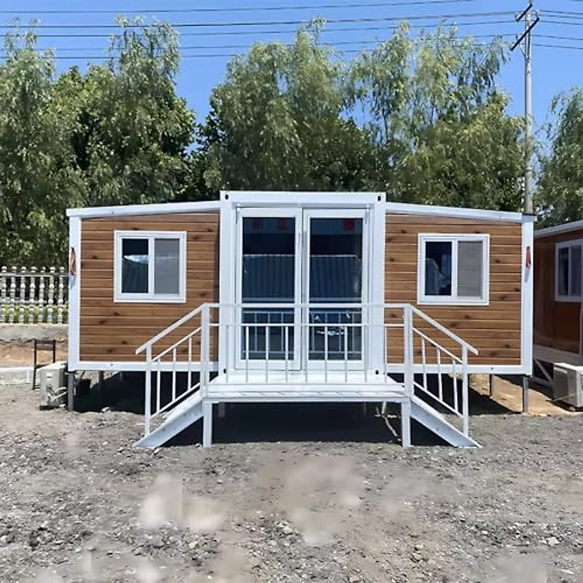Folding Modular Container Home–2 Bedrooms with Kitchen, Ideal for Temporary Office Spaces and Recreational Living in Various Environments