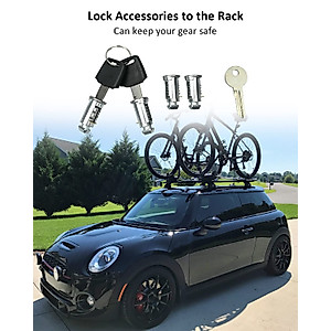 4 Pack Lock Core, One-Key Lock Cylinders System Fits for Thule Racks and Accessories