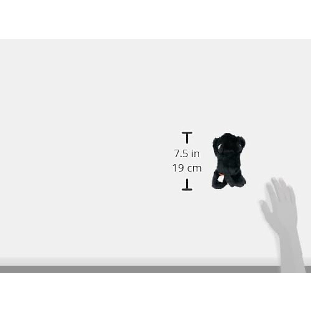 Wild Republic Black Cat Plush, Stuffed Animal, Plush Toy, Gifts for Kids, Hug’Ems 7"