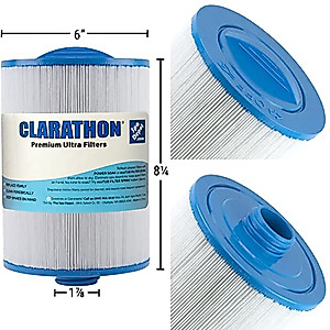 Clarathon 2-Pack Spa Filters Replacement for Unicel 6CH-940, Pleatco PWW50 P3, Filbur FC-0359