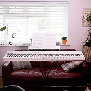 Alesis Recital – 88 Key Digital Piano Keyboard with Semi Weighted Keys, 2x20W Speakers, 5 Voices, Split, Layer and Lesson Mode, FX and Piano Lessons