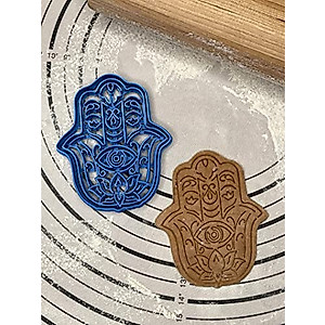 Premium Quality Set of 2 Hamsa Cookie Cutters & Molds 4” inch Produced by 3D Kitchen Art