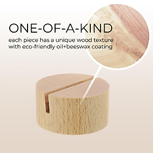 Round Wood Card Holder Set Of 3