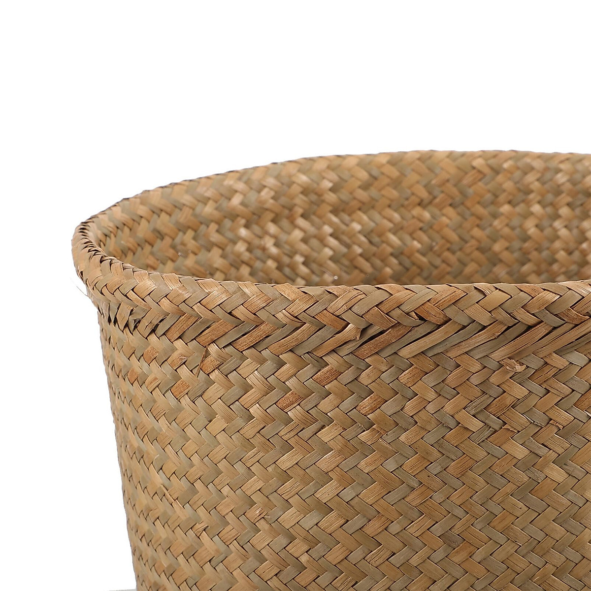 Garbage Bins Small Woven Basket Rattan Plant Pot Seagrass Waste Basket Basket Garbage Basket Clothes Hamper Laundry Hamper Wicker Seaweed Office Flower Vessel