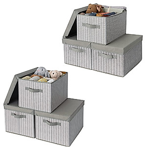 GRANNY SAYS Bundle of 3-Pack Closet Storage Bins & 3-Pack Rectangle Storage Bins with Lids