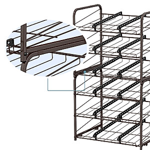 Can Organizer for Pantry Stackable 2 Pack, Can Storage Organizer Rack Stacking Can Dispensers Small Space Holds up to 36 Cans for Pantry, Kitchen, Cabinet- Brown