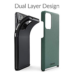 Crave Note 20 Case, Dual Guard Protection Series Case for Samsung Galaxy Note 20 - Forest Green