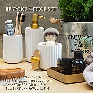 Bathroom Accessory Set, Gold Bathroom Accessories, White Bathroom Accessories Sets Complete, Bathroom Assesssories Set, Farmhouse Bathroom Decor, Bathroom Soap Dispenser Set, Boho Bathroom Decor