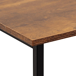 soges 3-Tier Kitchen Baker's Rack Utility Microwave Cart Storage Shelf Spice Organizer Workstation with 10 Hooks, Rustic Brown KS-LD-007